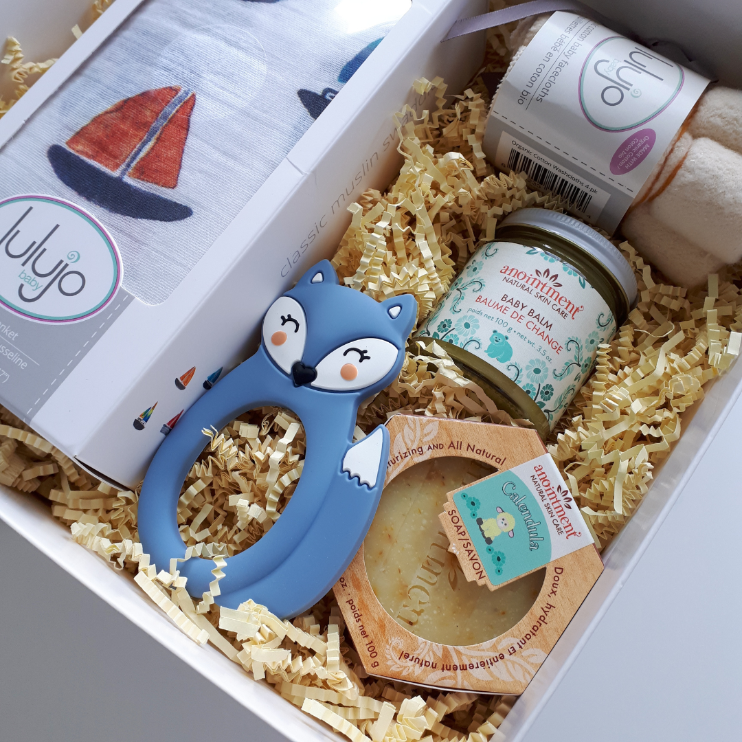 Baby Blue gift box: Baby shower gift, new mom gift - Cheerfetti Gift Co.